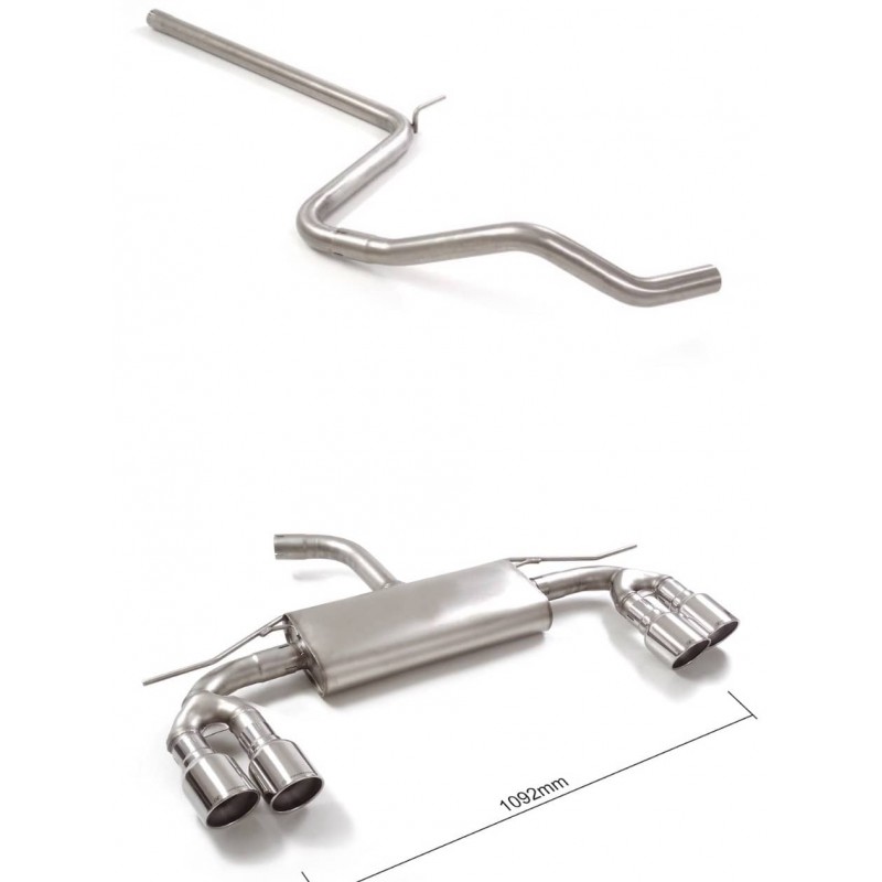 Ligne inox échappement RAGAZZON AUDI A3 30 TFSI 110Ch Sportback-SupRcars