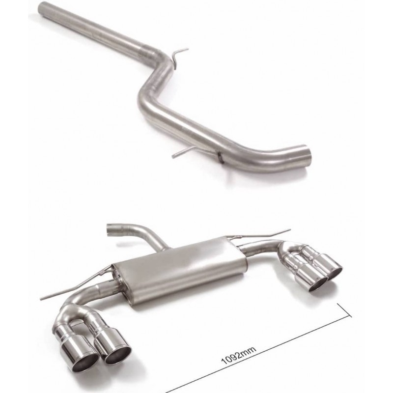Ligne inox échappement RAGAZZON AUDI A3 35 TFSI 150Ch Sportback -SupRcars