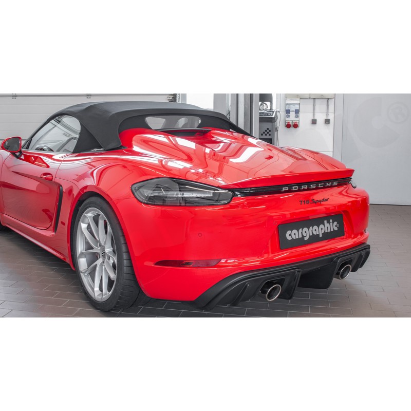 Embouts Echappement Porsche 718 Spyder GT4 GTS RS carbone Noir -SupRcars®