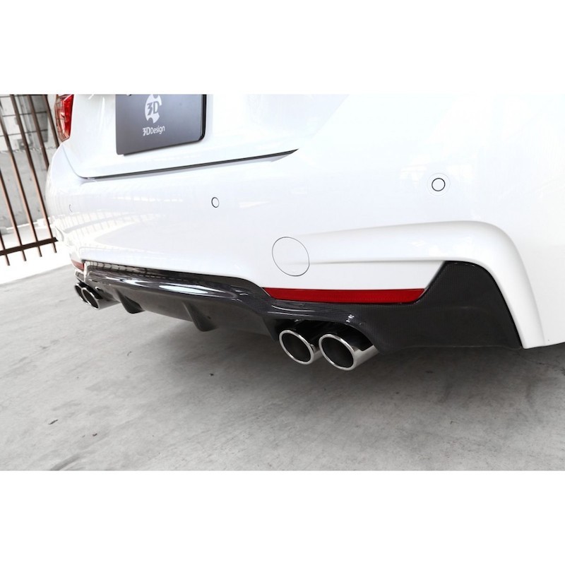 Diffuseur arrière carbone 3DDesign 4 sorties Bmw Série 4 Pack M